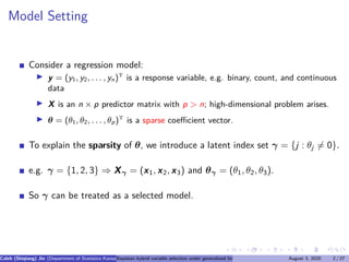 Bayesian hybrid variable selection under generalized linear models | PPT