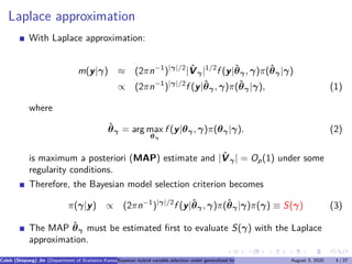 Bayesian hybrid variable selection under generalized linear models | PPT