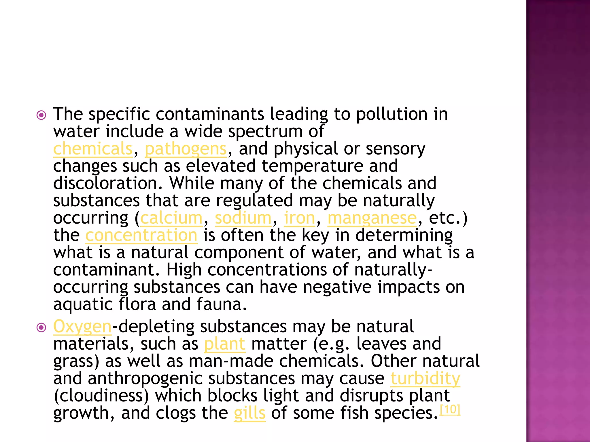 hydrosphere and water pollution | PPTX