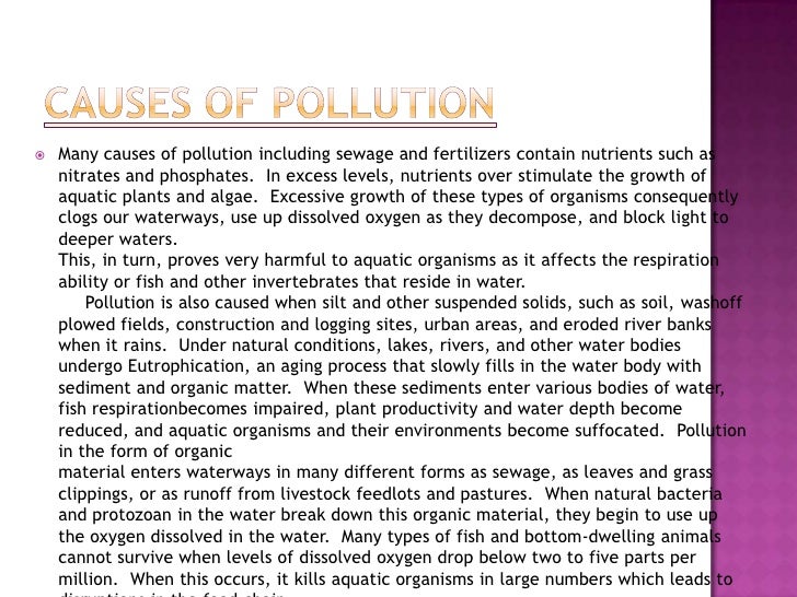 hydrosphere and water pollution