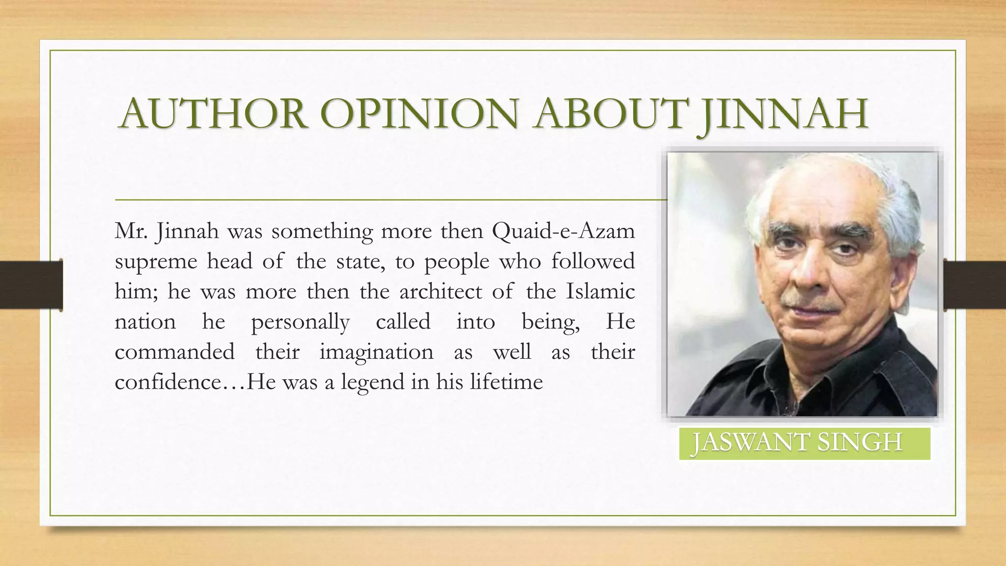 Jinnah:INDIA-PARTITION INDEPENDENCE BOOK REVIEW | PPTX