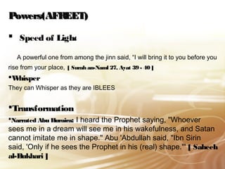 Jinaat in light of Islam | PPT
