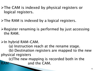 Efficient register renaming and recovery for high-performance processors. | PPTX