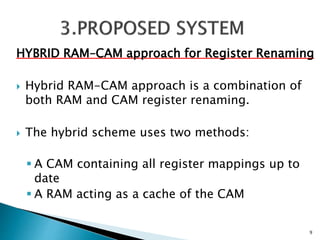Efficient register renaming and recovery for high-performance processors. | PPTX