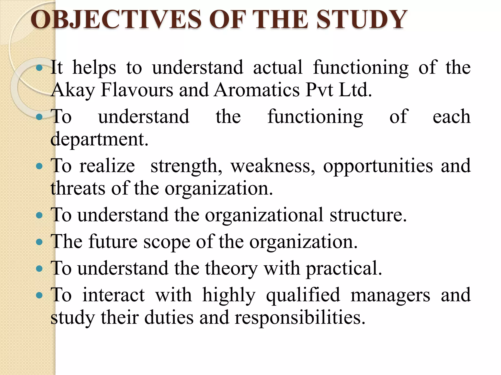 Jinto organiations study at akay flavours & aromatics, pathanamthitta ...