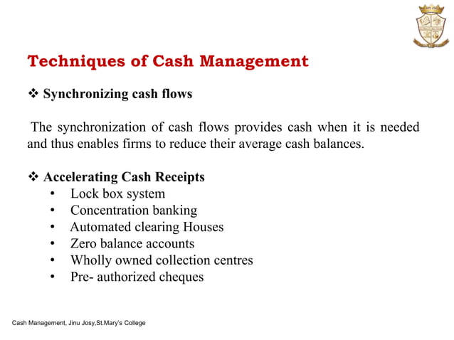 B.Com-Cash Management | PPTX