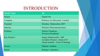 Jio | PPTX | Smartphones | Consumer Electronics