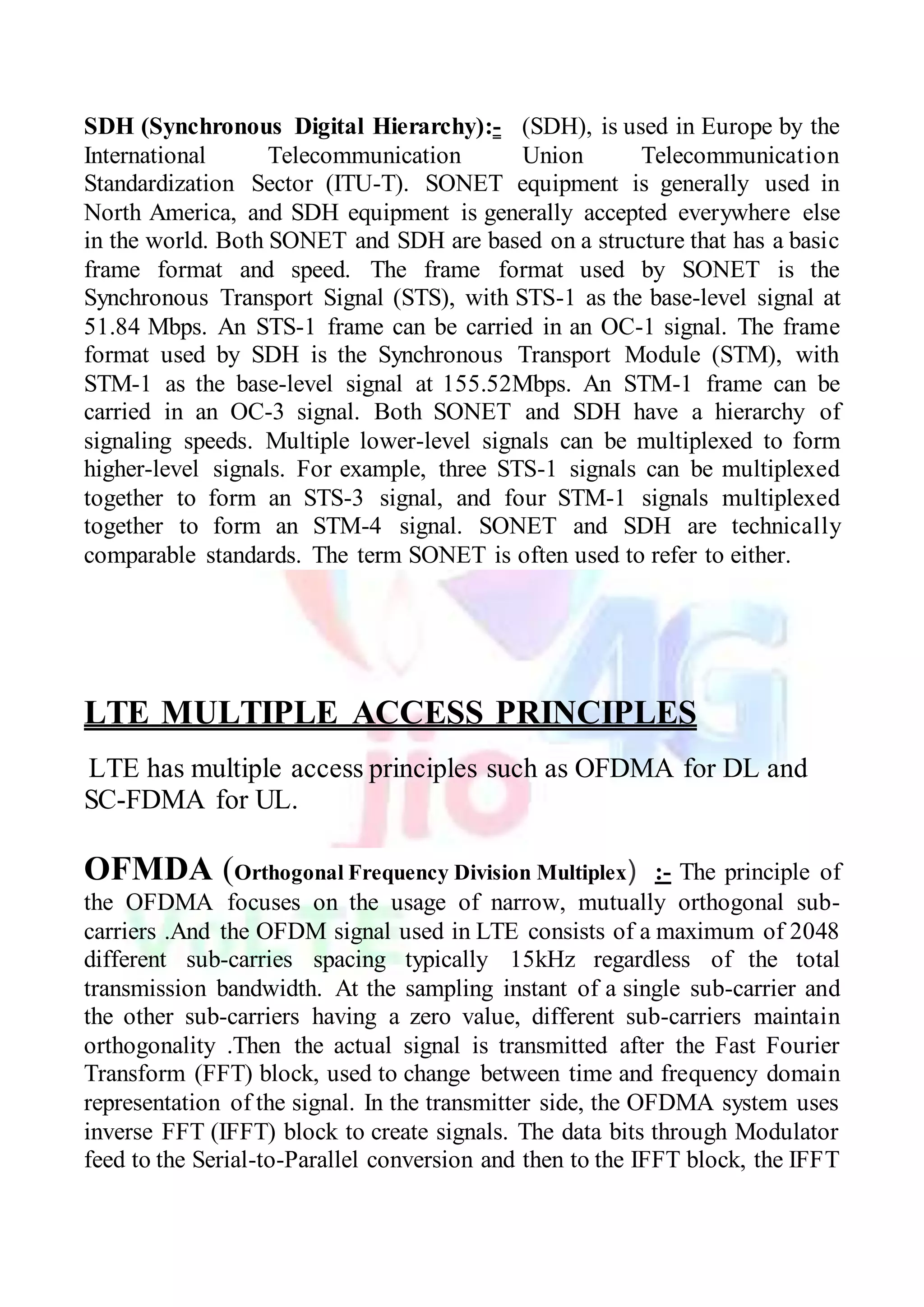 LTE (4G) PROJECT REPORT | DOCX