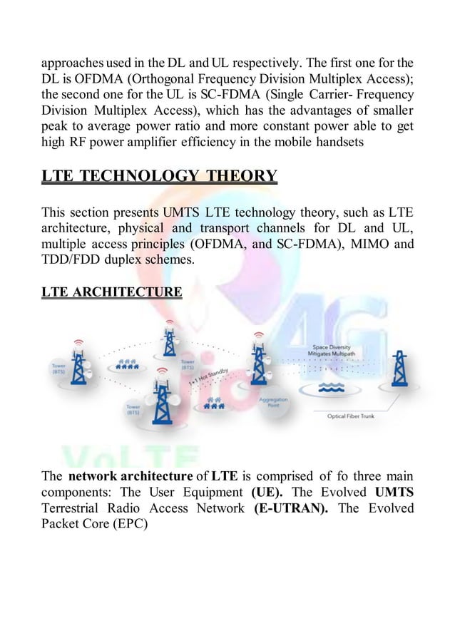 LTE (4G) PROJECT REPORT | DOCX