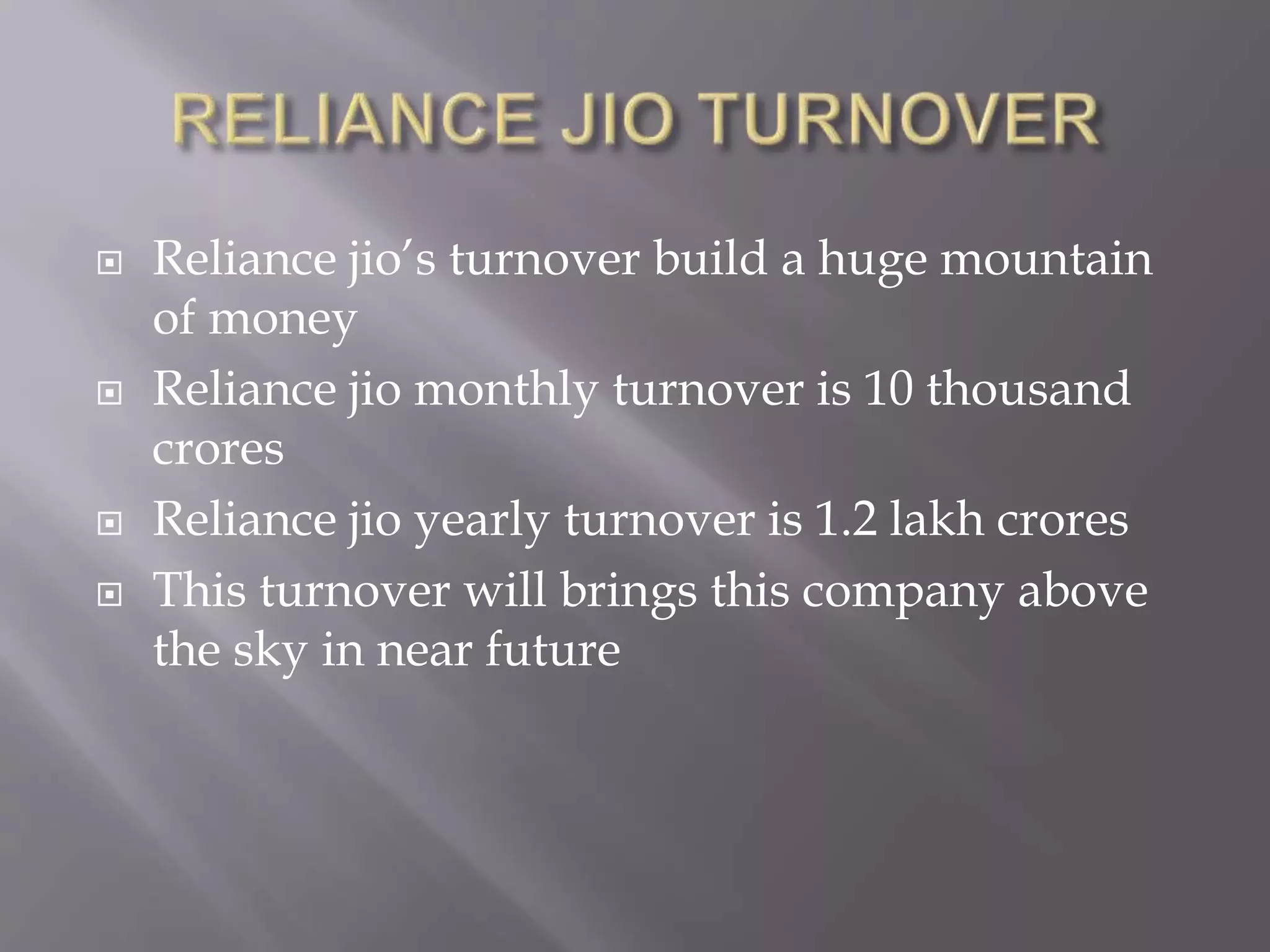 Reliance Jio | PPTX | Telecommunications Industry | Industries