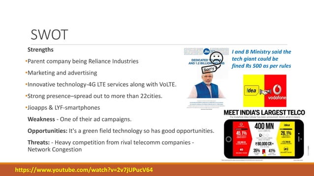 Jio: Marketing startegy and SWOT analysis | PPTX