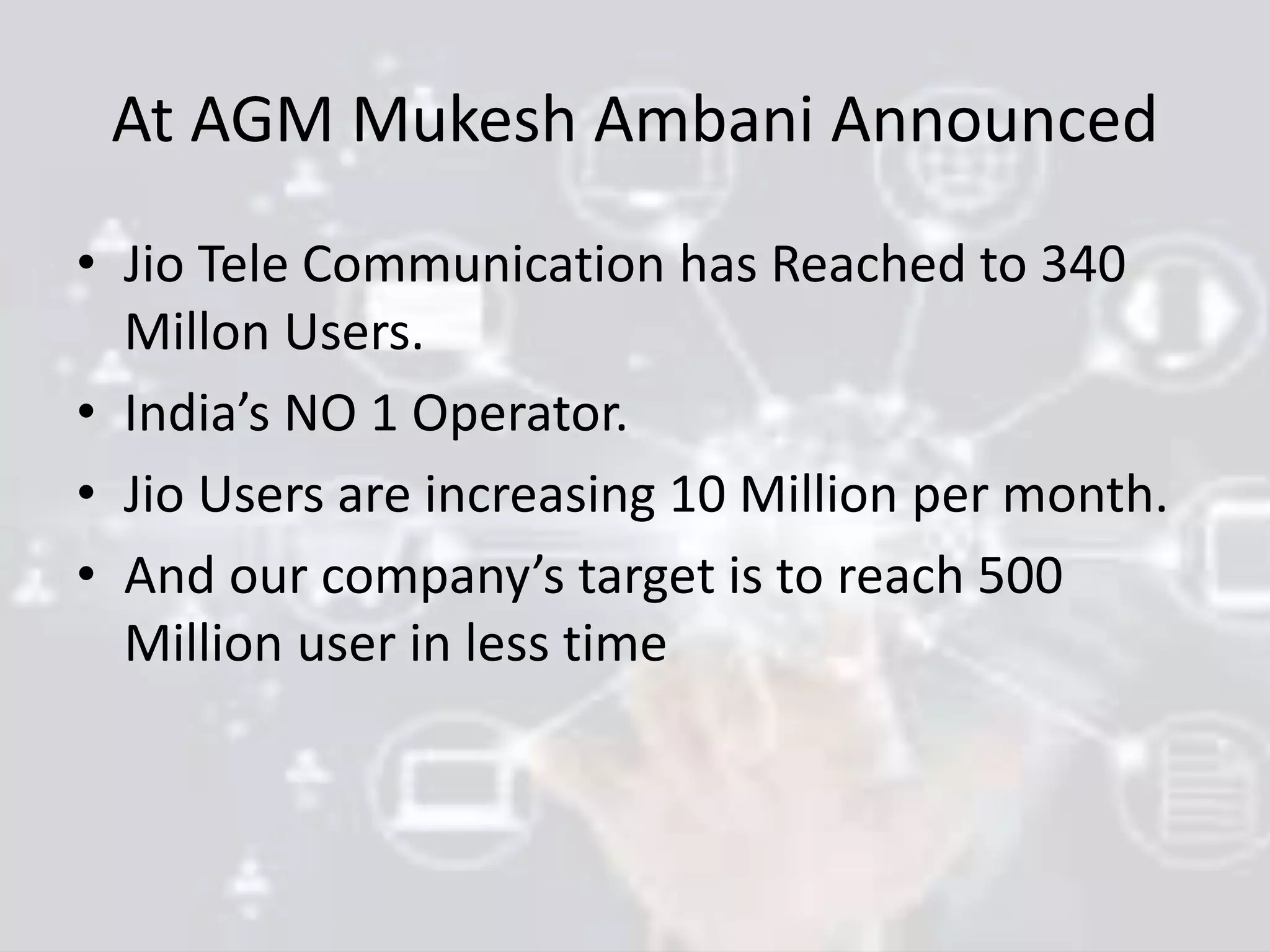 Jio introduced | PPTX