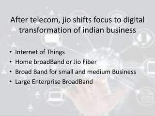 Jio introduced | PPTX