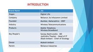 Jio marketing strategy | PPTX