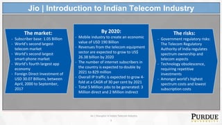 Reliance Jio- Disrupted Indian Telecom | PPTX