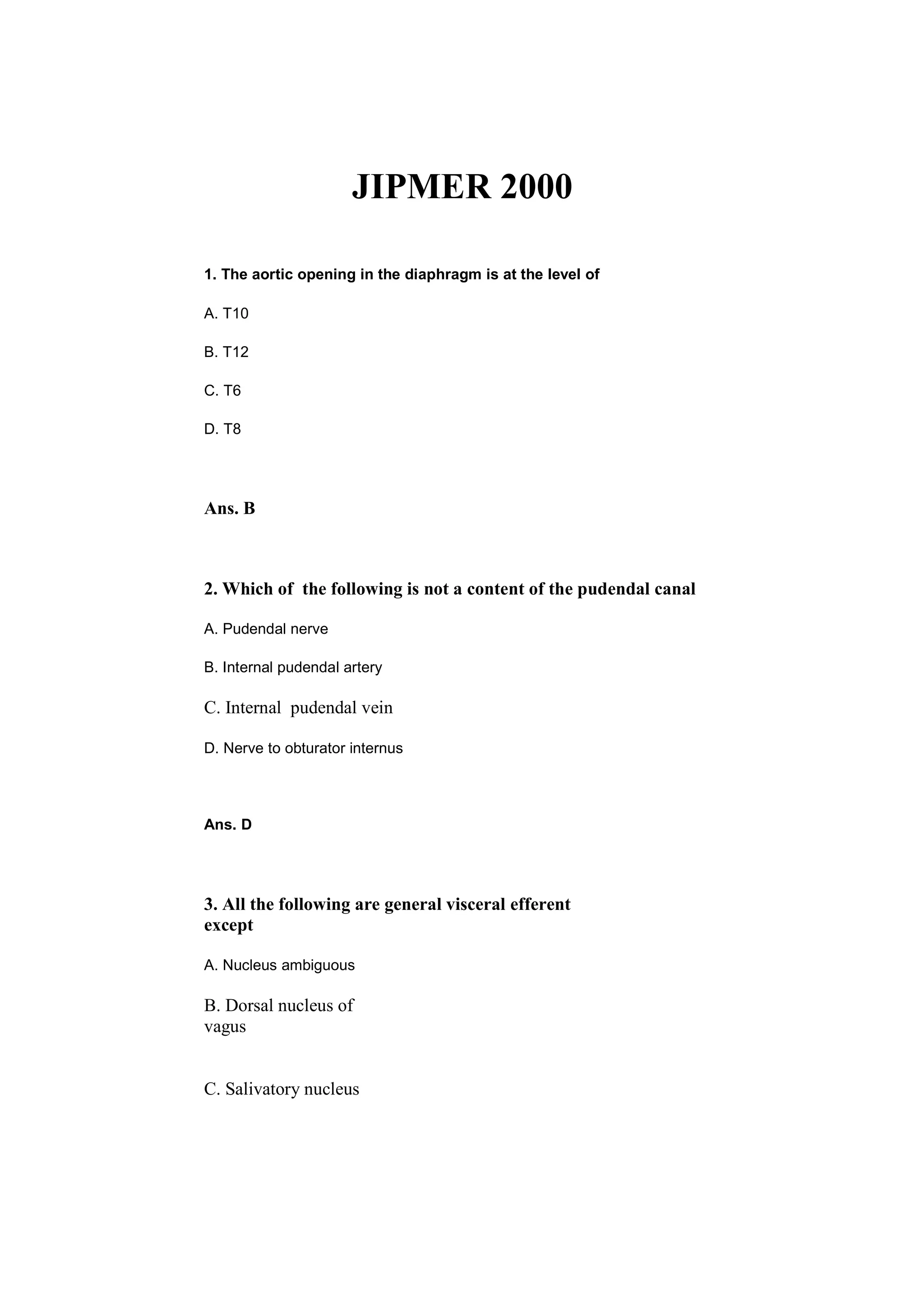 Jipmer solved 2000 | PDF