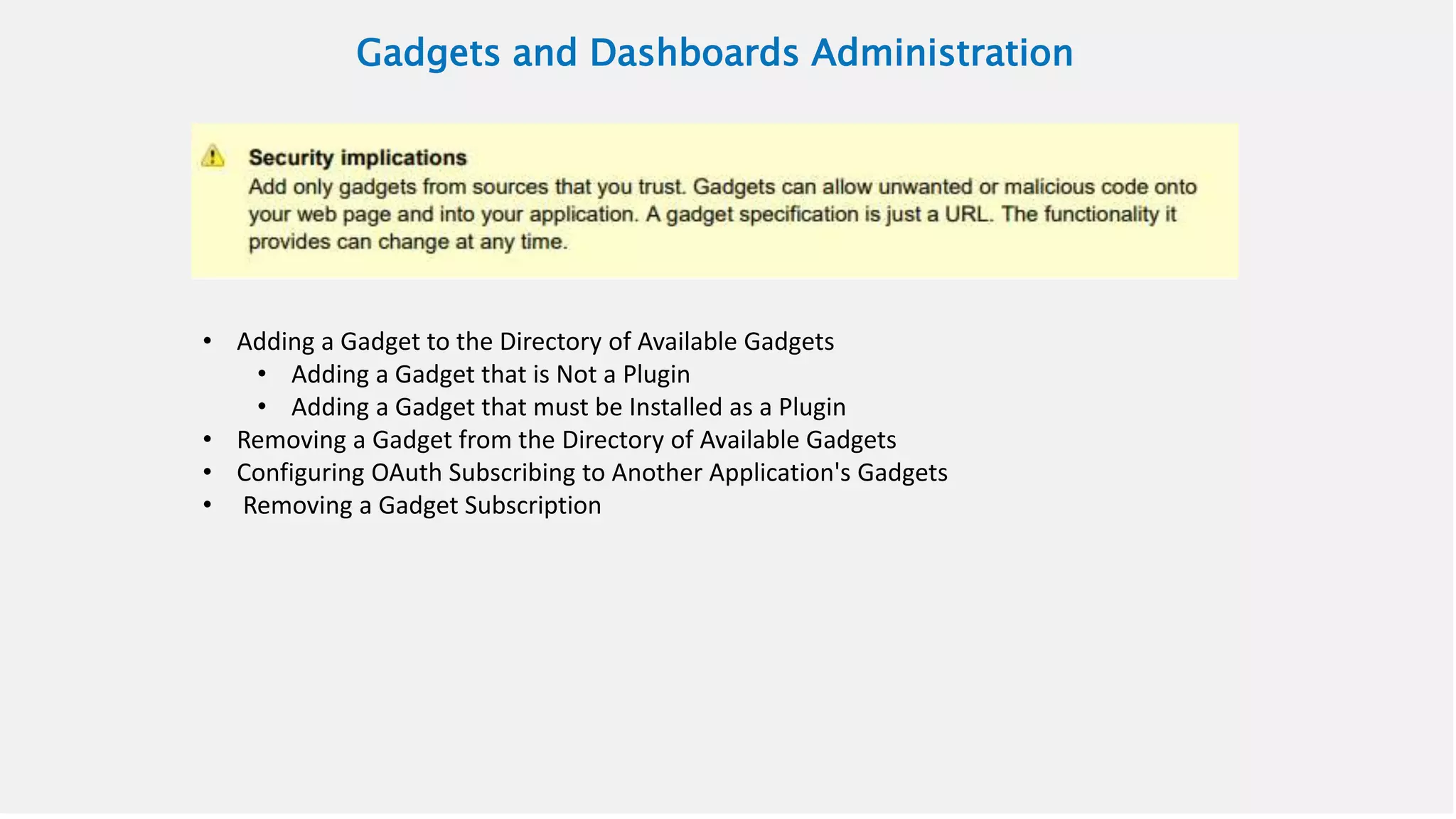 Jira dashboards gadgets | PPTX