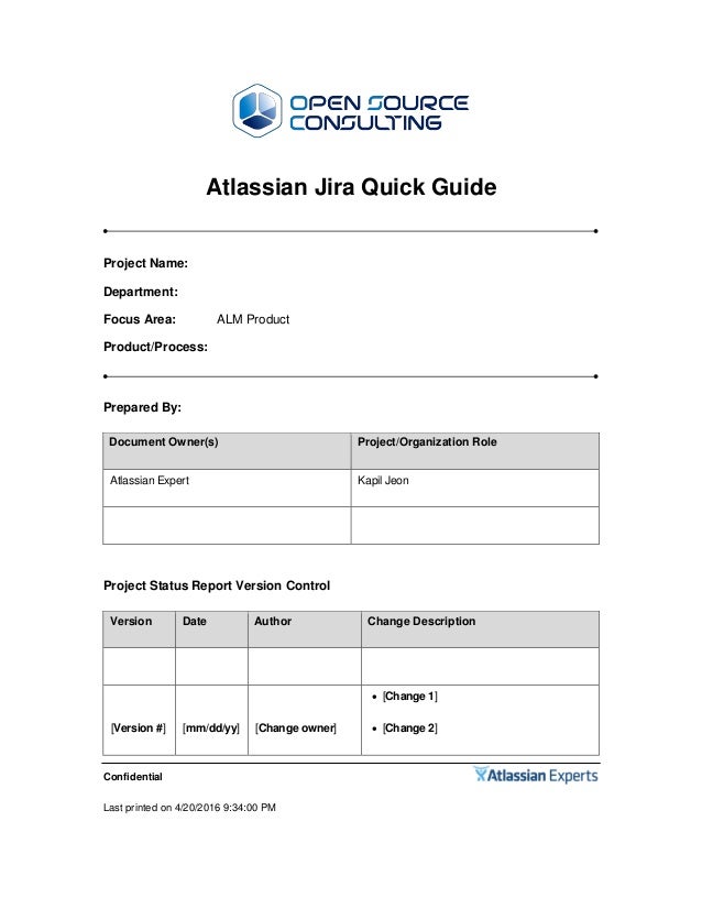 [오픈소스컨설팅]Atlassian JIRA Quick Guide