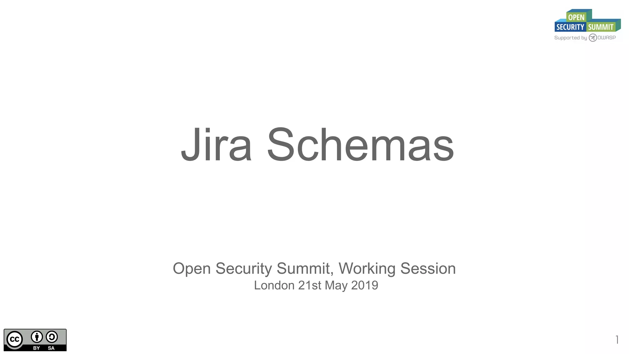 Jira schemas - Open Security Summit (Working Session 21th May 2019) | PDF