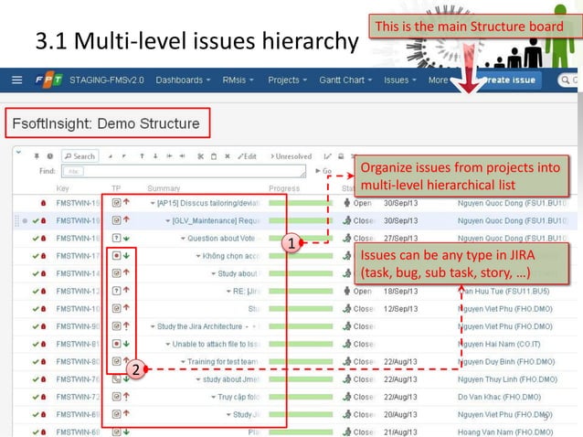 Structure plug-in introduction for JIRA