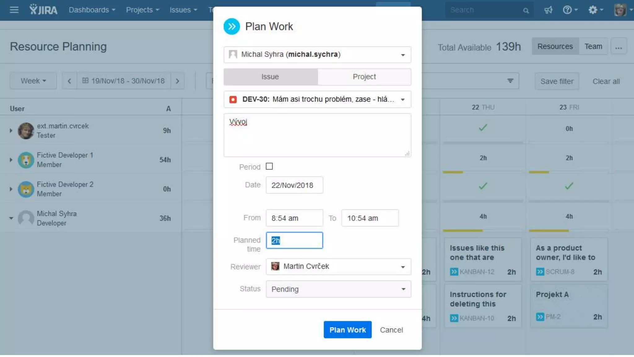 Jira Activity Timeline a Tempo Planner | PPTX