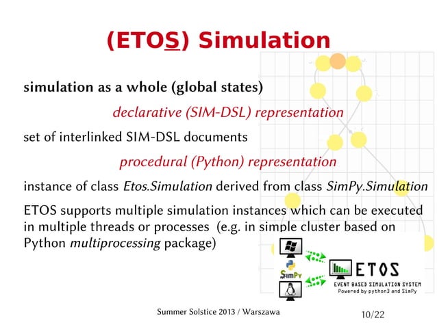 ETOS discrete event simulation framework focused on easier team ...