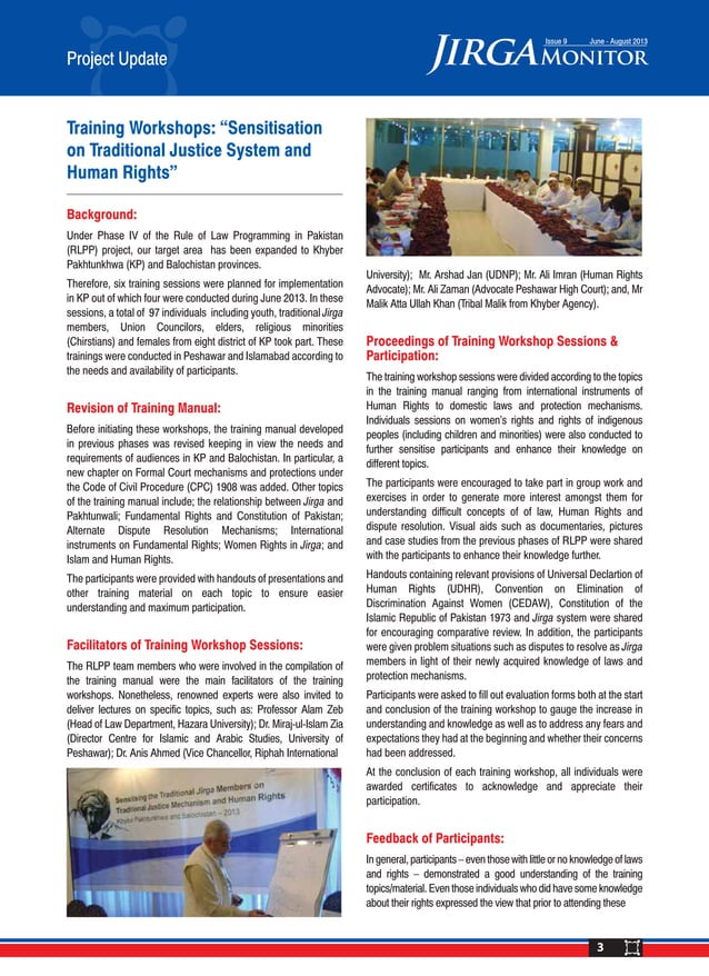 Jirga Monitor #9 (August 2013, English) | PDF