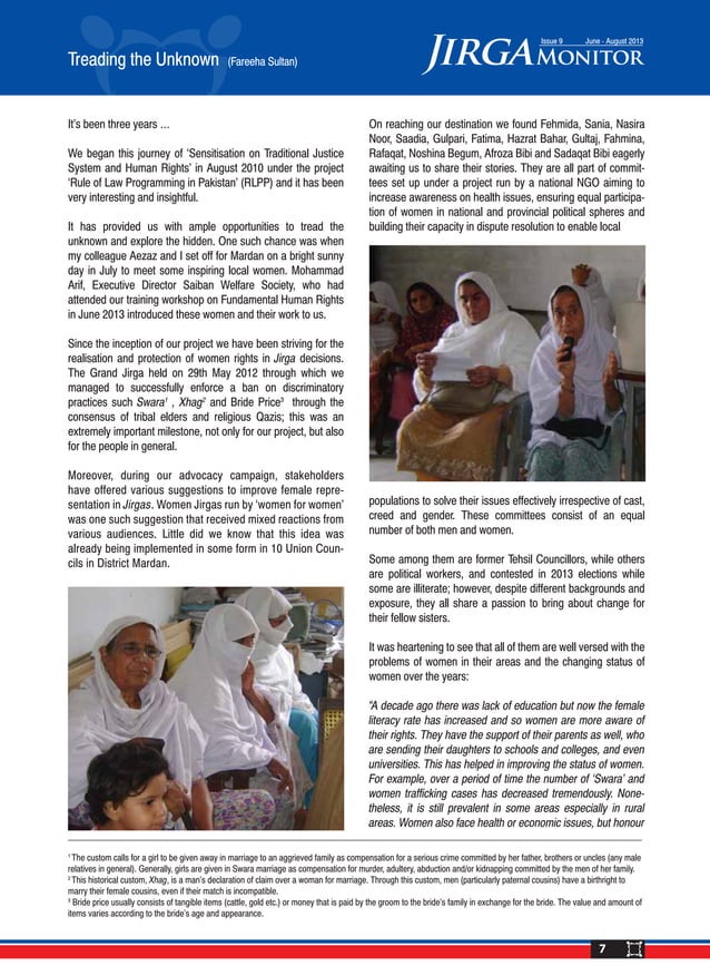 Jirga Monitor #9 (August 2013, English) | PDF