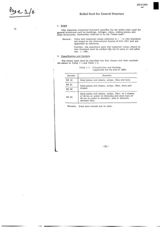Jis g-3101 rolled steel for general structure | PDF