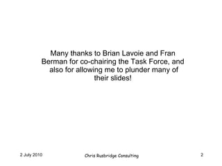 Blue Ribbon Task Force on Sustainable Digital Preservation | PPT