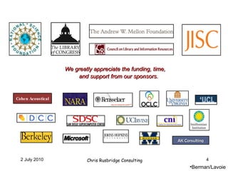 Blue Ribbon Task Force on Sustainable Digital Preservation | PPT