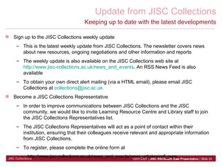 JISC Collections Update | PPT