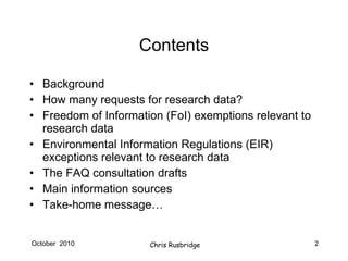 Frequently-asked questions on Freedom of Information and Environmental ...