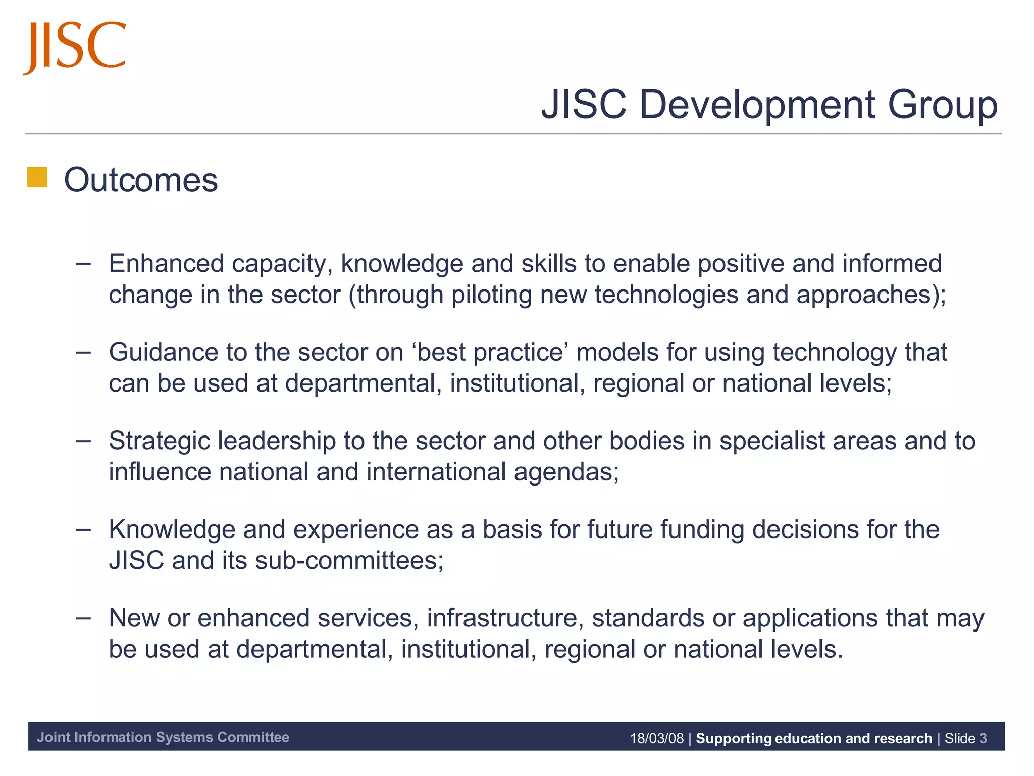 JISC Project Management Guidelines | PPT
