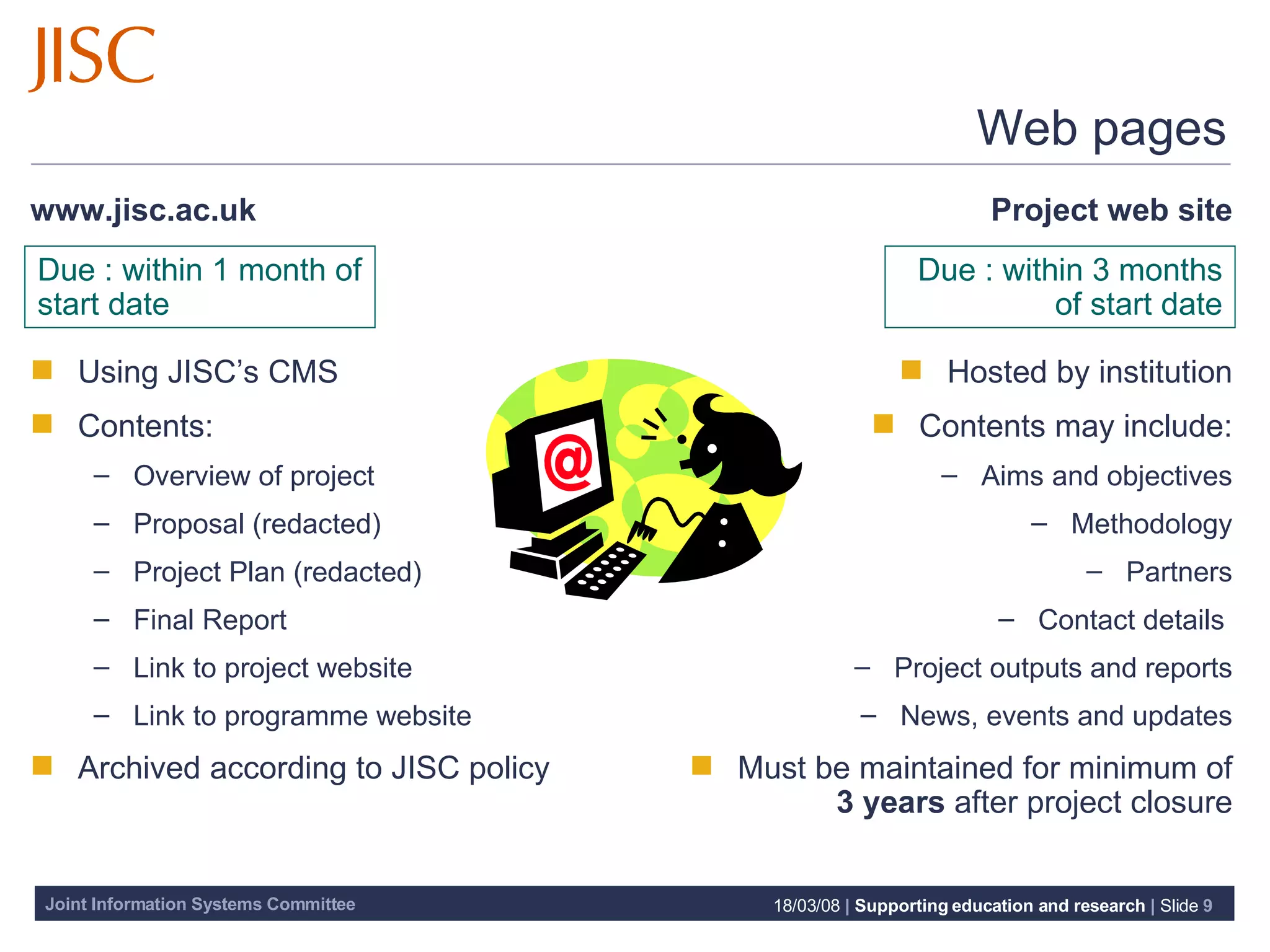 JISC Project Management Guidelines | PPT