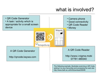 Demo: Intro QR Codes - JISC2009 | PPT