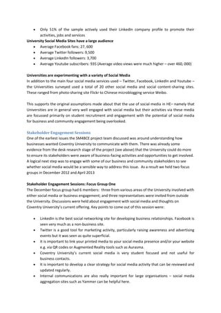 Jisc SM4BCE Case Study FINAL | DOCX | Social Networking | Internet