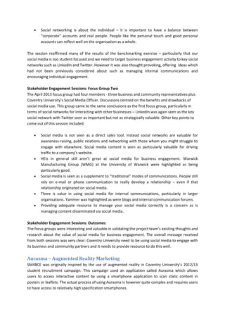 Jisc SM4BCE Case Study FINAL | DOCX | Social Networking | Internet