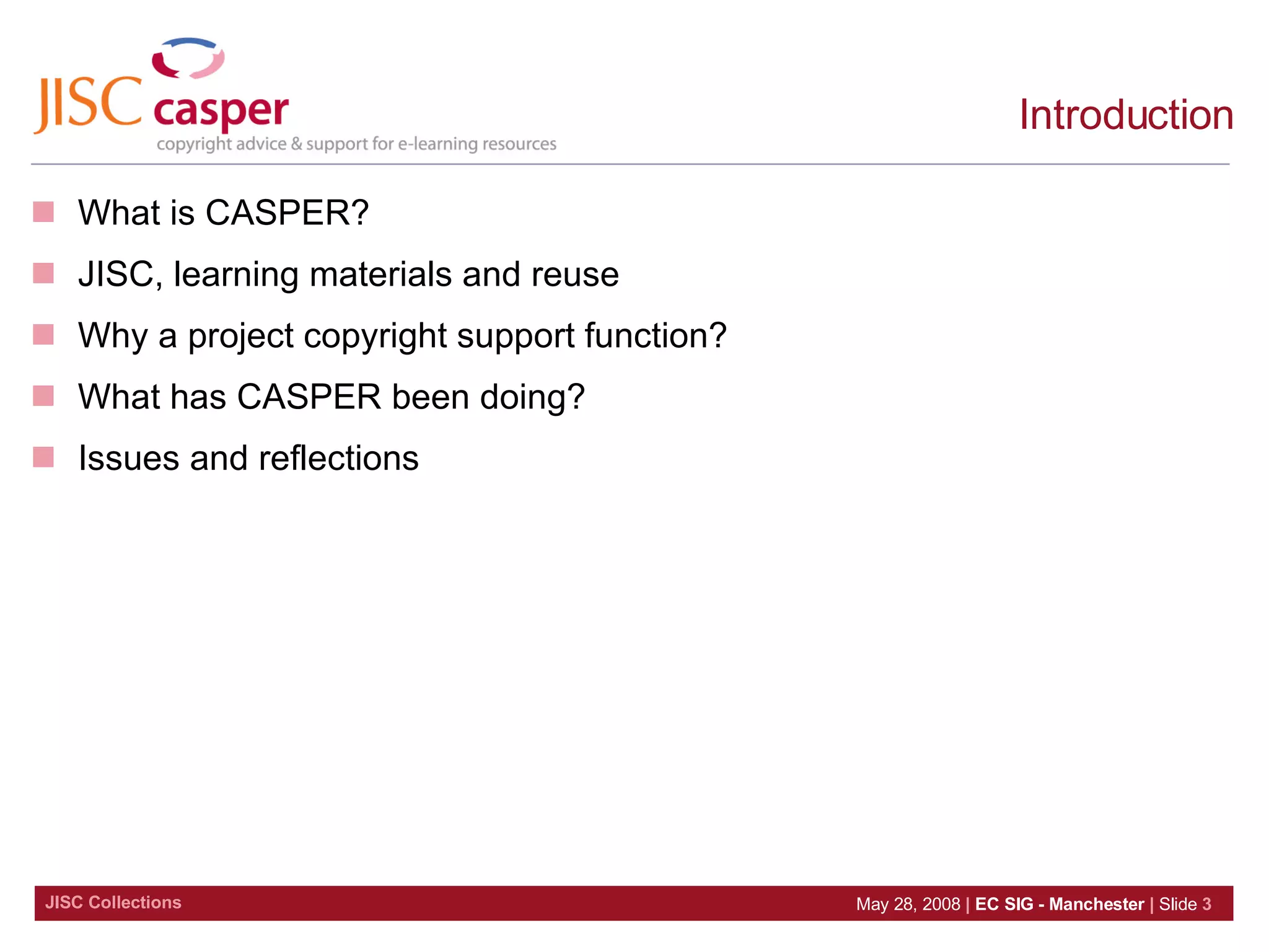Jisc Casper Cetis 270508 | PPT