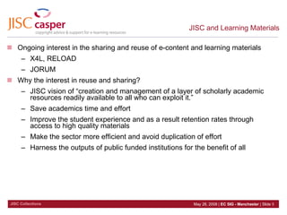 Jisc Casper Cetis 270508 | PPT
