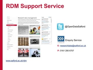 Research Data Management at the University of Salford | PPT