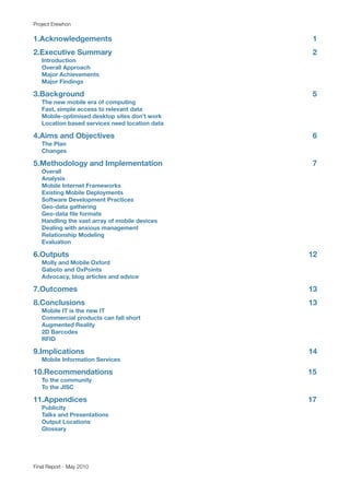 JISC - Project Erewhon Final Report | PDF | Smartphones | Consumer Electronics