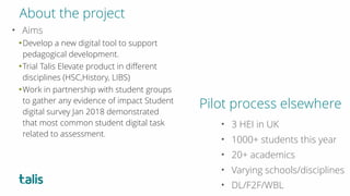 Talis Elevate - making learning visible | PPT