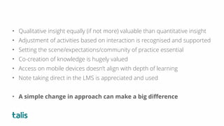 Talis Elevate - making learning visible | PPT