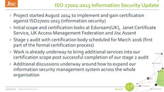 Jisc and janet network updates from network operations, operational ...