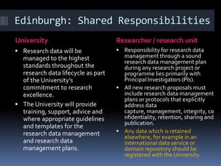 Research Data Management: Approaches to Institutional Policy | PPTX