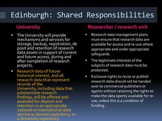 Research Data Management: Approaches to Institutional Policy | PPTX
