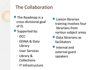 JISC Managing Research Data: Liaison Librarian Training | PPT ...