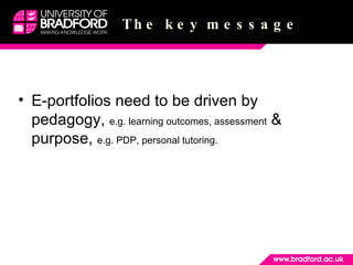 E-portfolios: Implementation & the learners' perspective | PPT