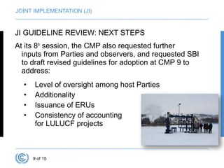 Q & A session on the Kyoto Protocol's joint implementation mechanism | PPT